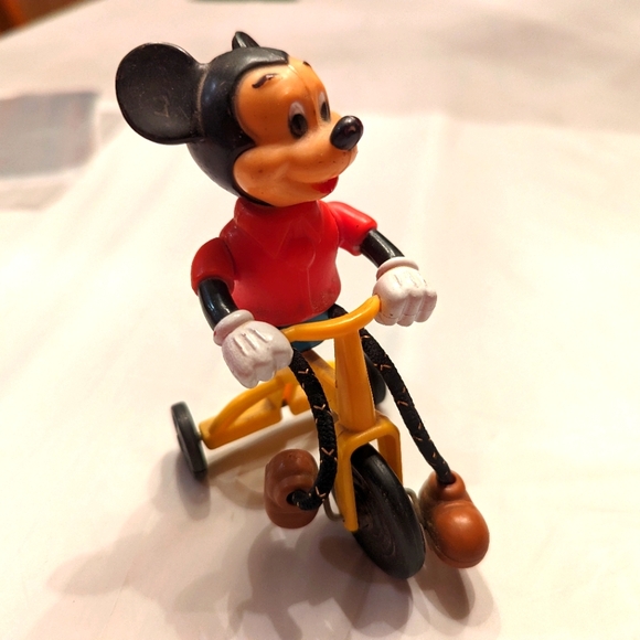 Disney | Toys | Mickey Mouse Bicycle Action Figure Toy Walt Disney ...